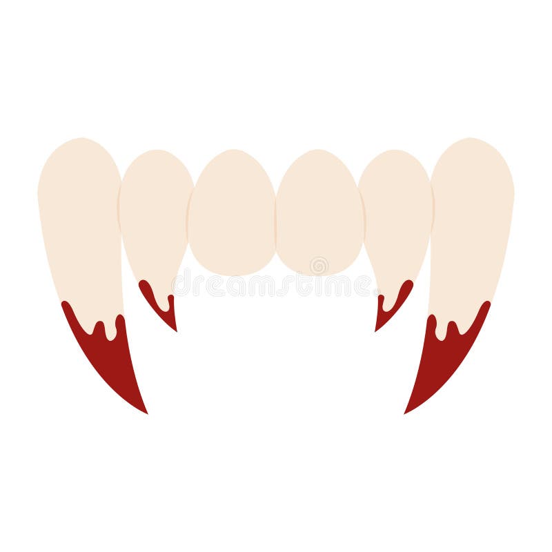 Isolated teeth blood stock vector. Illustration of night - 197832237