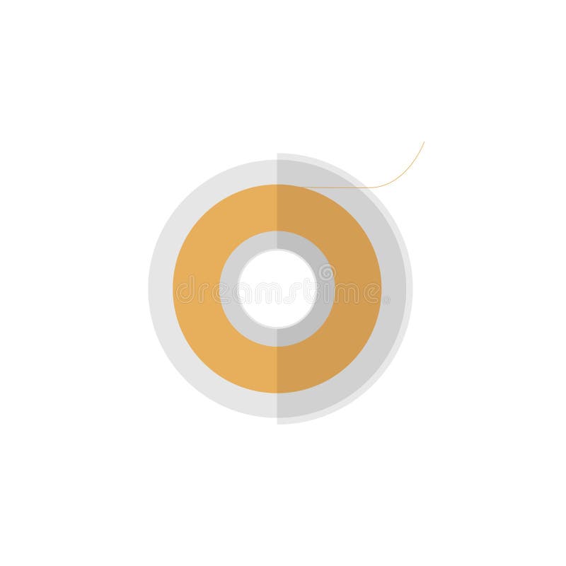 Isolated Teflon Tape Flat Icon. Roll Vector Element Can Be Used for ...