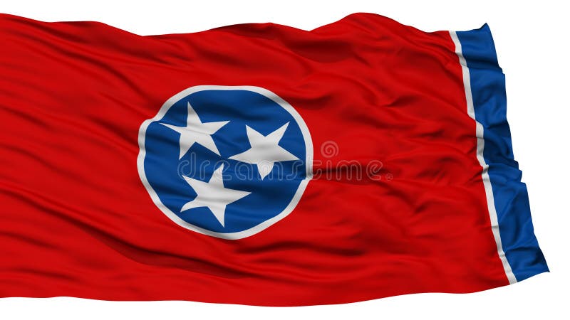 USA State Tennessee Flag On White Background. Stock Illustration ...