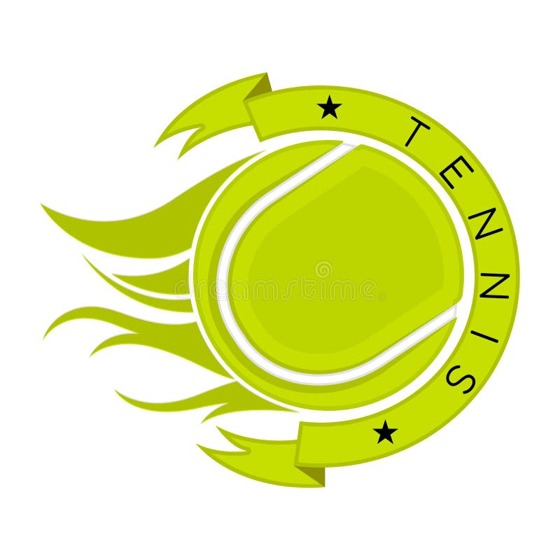Isolated Tennis Ball with a Banner and Text Stock Vector - Illustration ...