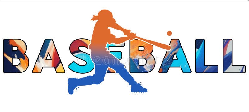 Isolated Text BASEBALL on Withe Background - Color Icon Gradient ...