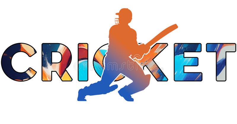 Isolated Text CRICKET on Withe Background - Color Icon Gradient ...