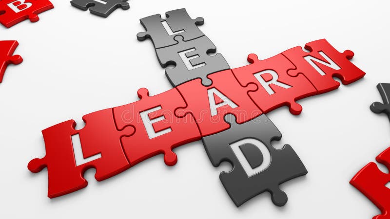 3d learn and lead arrow stock illustration. Illustration of leadership ...