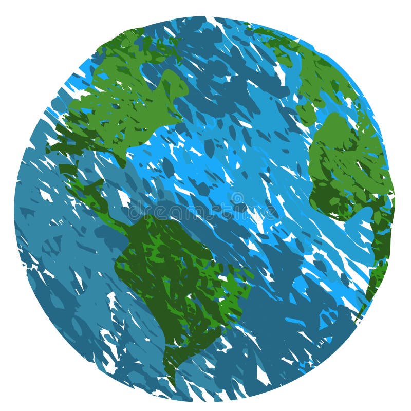Textured Earth Illustration Stock Illustration - Illustration of ...