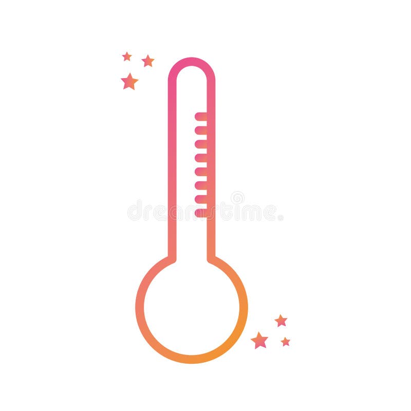 Isolated Thermometer Instrument Gradient Style Icon Vector Design Stock ...