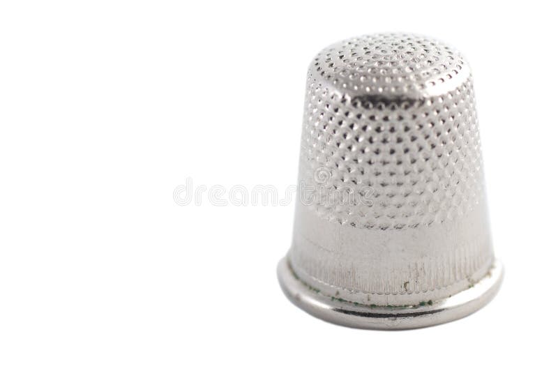 Thimble stock image. Image of close, equipment, silver - 23981705