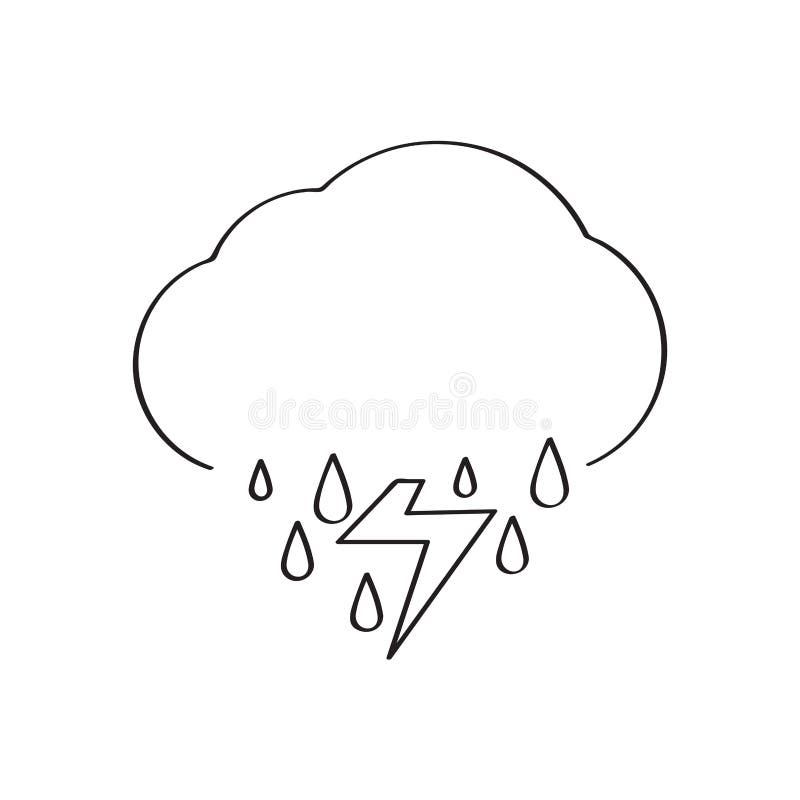 Isolated Thunderstorm Weather Icon Stock Vector - Illustration of sign ... Isolated Thunderstorm Weather Icon Stock Vector - Illustration of sign ...
