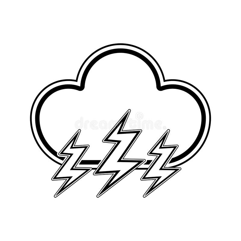 Isolated Thunderstorm Weather Icon Stock Vector - Illustration of sign ... Isolated Thunderstorm Weather Icon Stock Vector - Illustration of sign ...