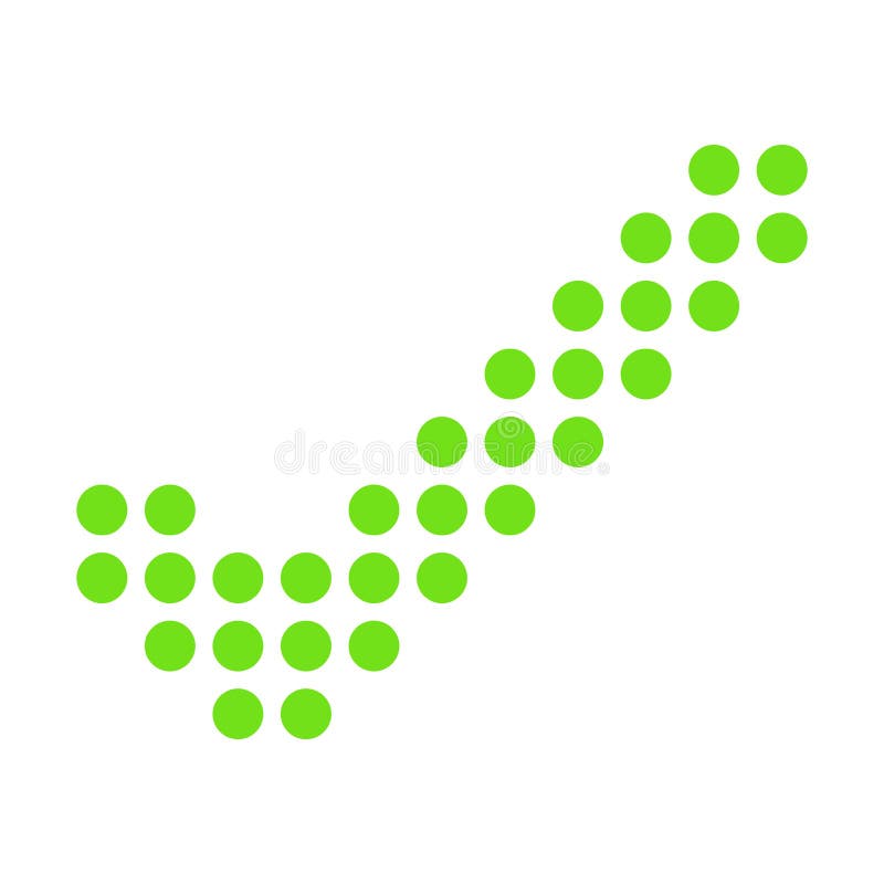 Isolated Tick Symbol Made of Green Dots Stock Illustration ...