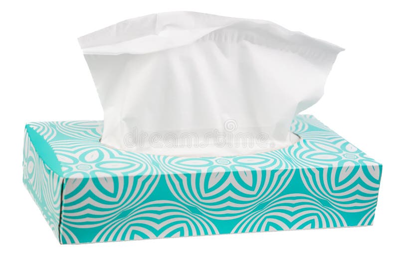 Isolated Tissue Box with Bright Blue Springtime Colors Stock Photo ...