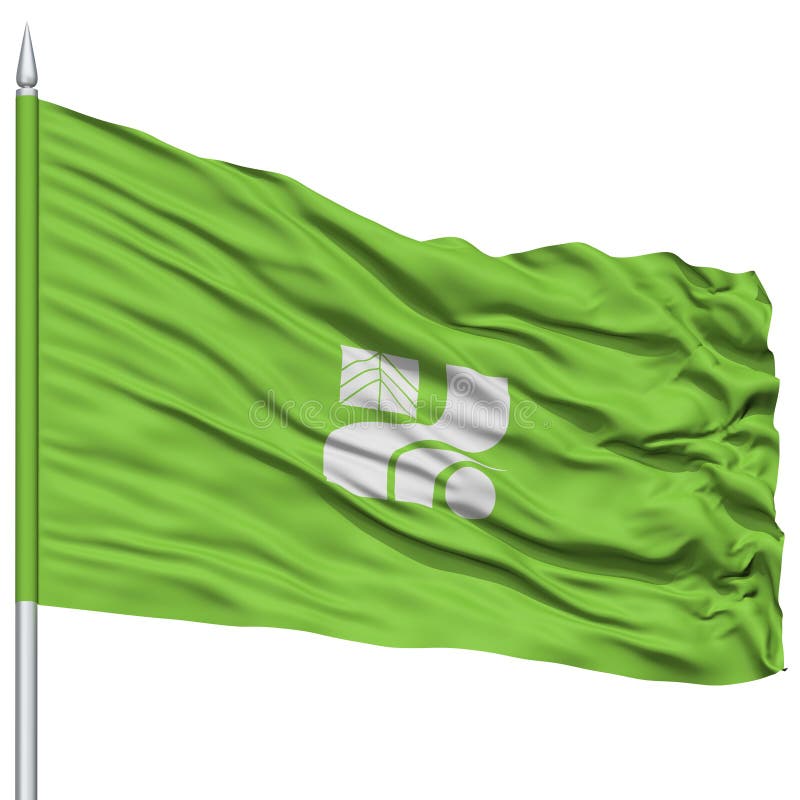 Isolated Tochigi Japan Prefecture Flag on Flagpole Stock Illustration ...