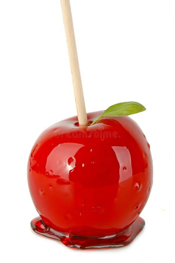 Isolated toffee apple stock image. Image of unhealthy - 15261933