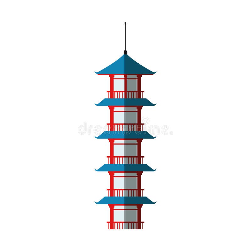Isolated Tower of China Design Stock Vector - Illustration of city ...
