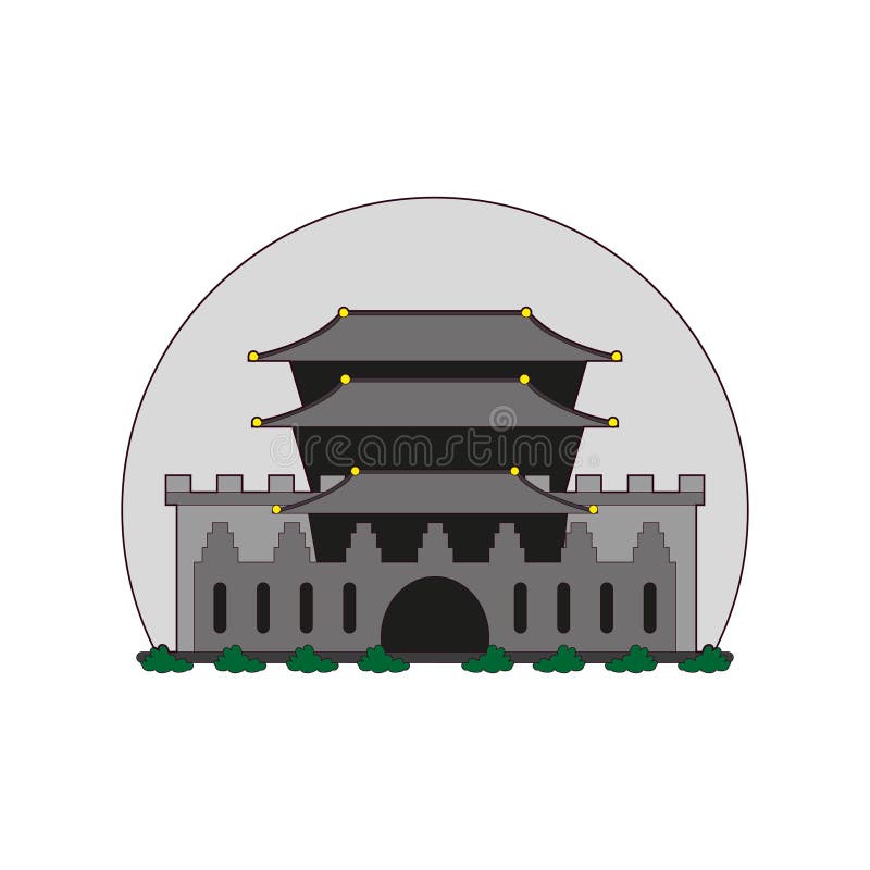 Isolated Traditional Korea Building Icon Stock Vector - Illustration of ...