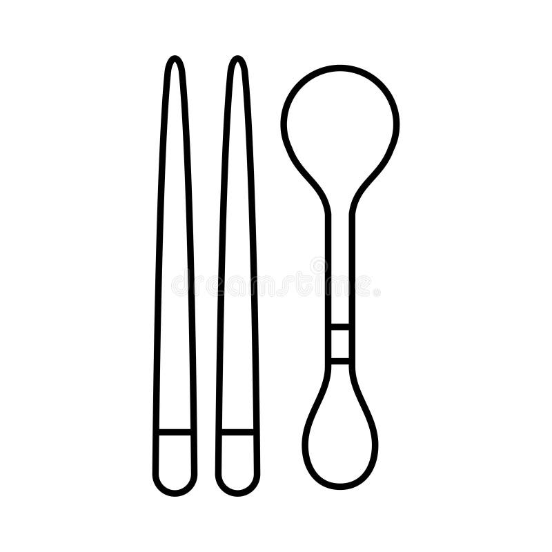 Isolated Traditional Silver Chopstick Icon Stock Vector - Illustration ...