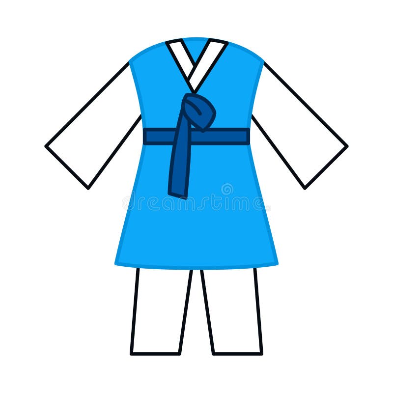 Isolated Traditional South Korea Clothes for Men Stock Vector ...
