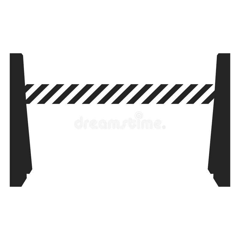 Isolated traffic barricade stock vector. Illustration of construction ...