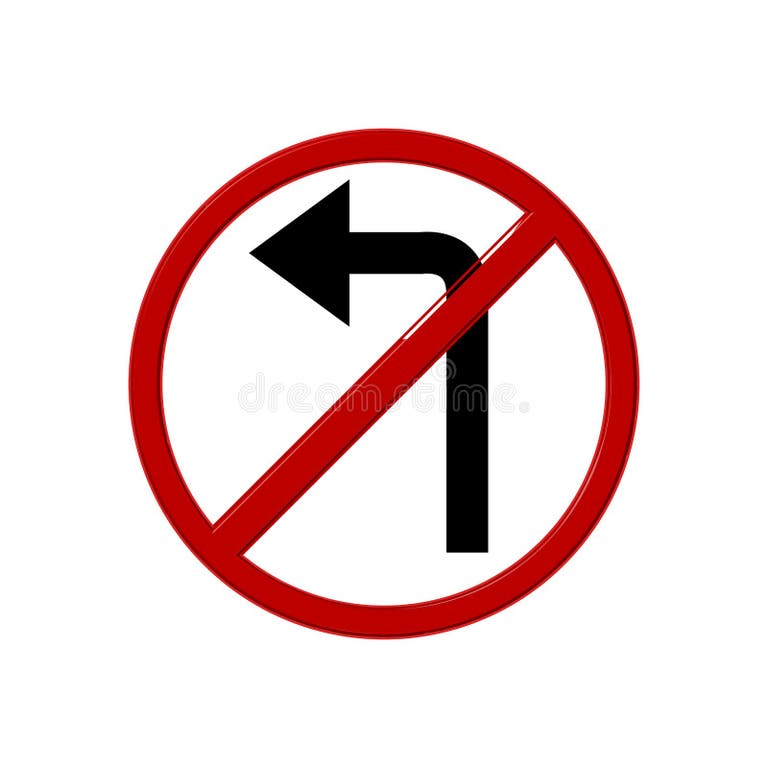 Isolated transit signal stock illustration. Illustration of turn - 86043195