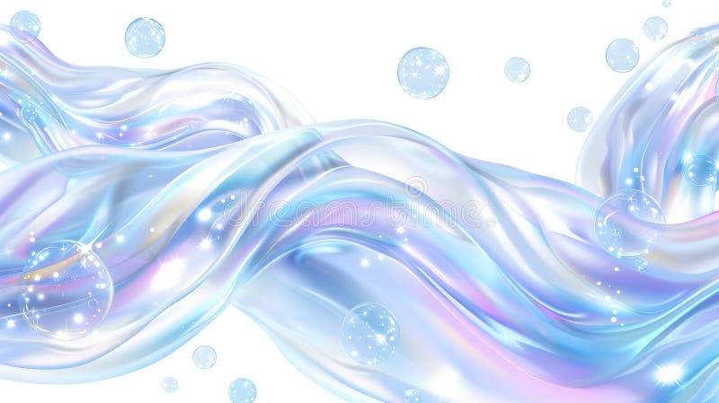 Isolated Transparent Abstract Foam, Sparkling Vortex, Dynamic 3D ...