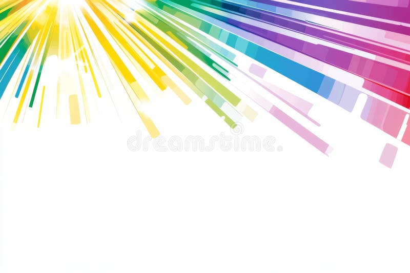 Isolated on a Transparent Background, Abstract Rainbow Light Rays ...