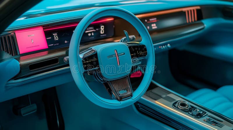 Isolated on a Transparent Background is the Cockpit of a Black Car ...