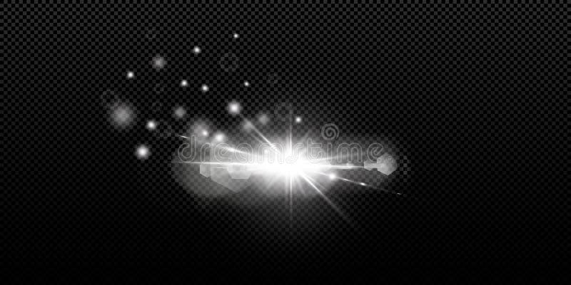 Decor Element. Horizontal Star Burst Rays and Spotlight. Stock Vector ...