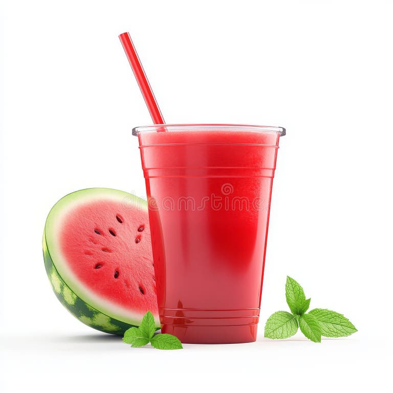 Isolated on a Transparent Background is a Front View of a Watermelon ...