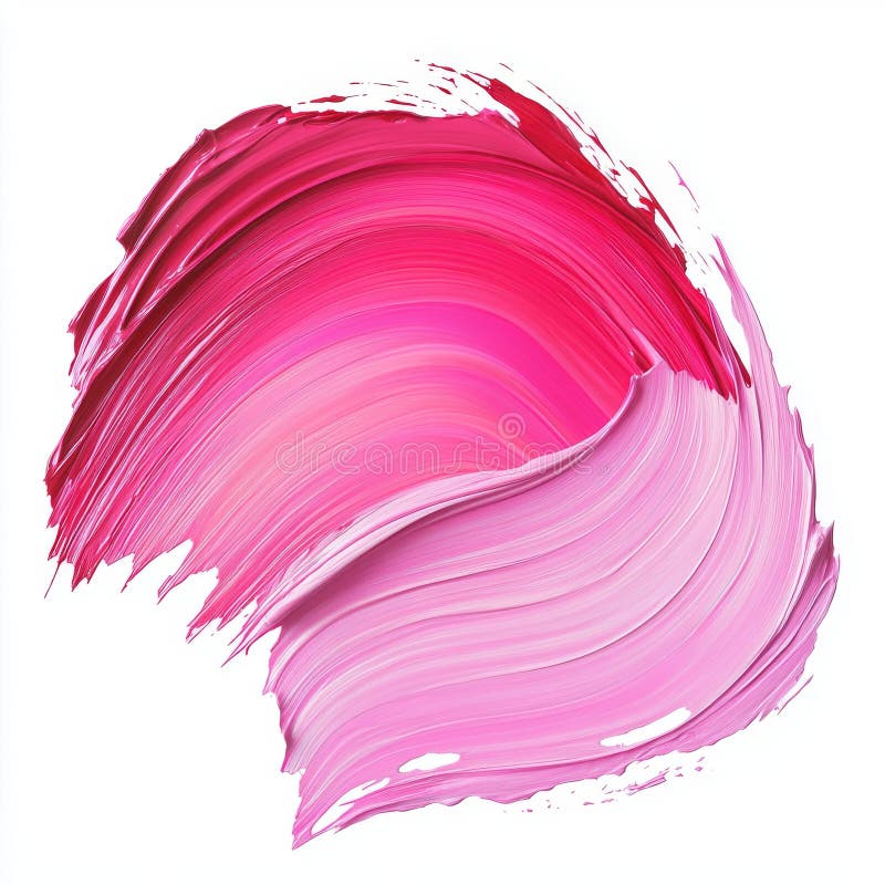 Isolated on a Transparent Background, a Pink Textured Abstract Paint ...