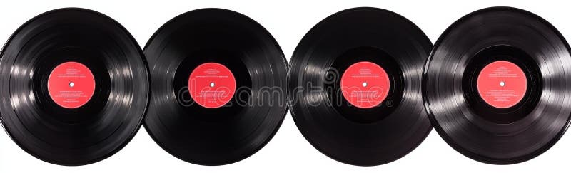 Isolated on a Transparent Background, Vintage Vinyl Records Collections ...