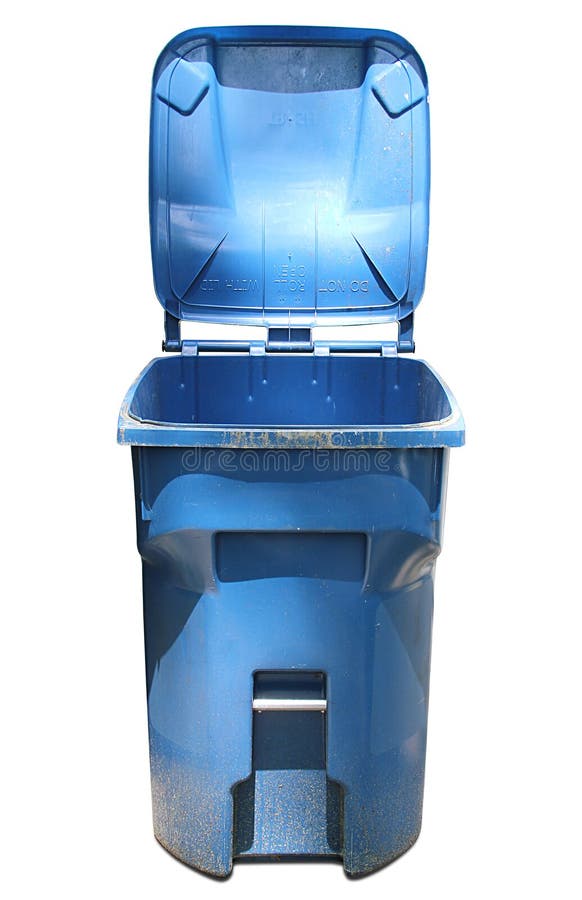 Isolated Trash Can stock image. Image of dirty, plastic - 53948051