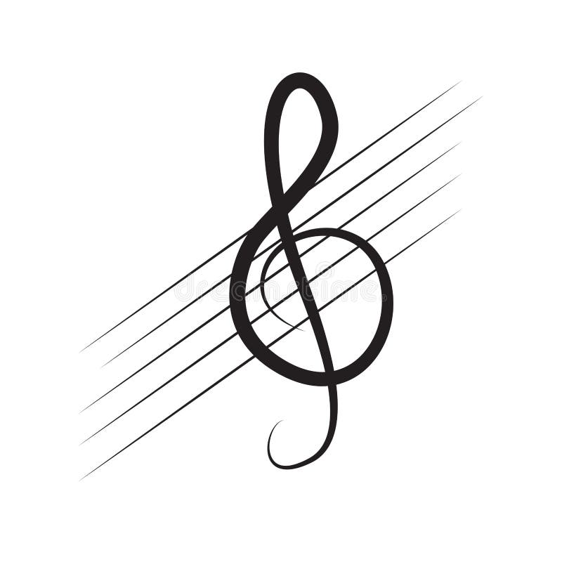 Fun Isolated Treble Clef Music Stock Vector - Illustration of note ...