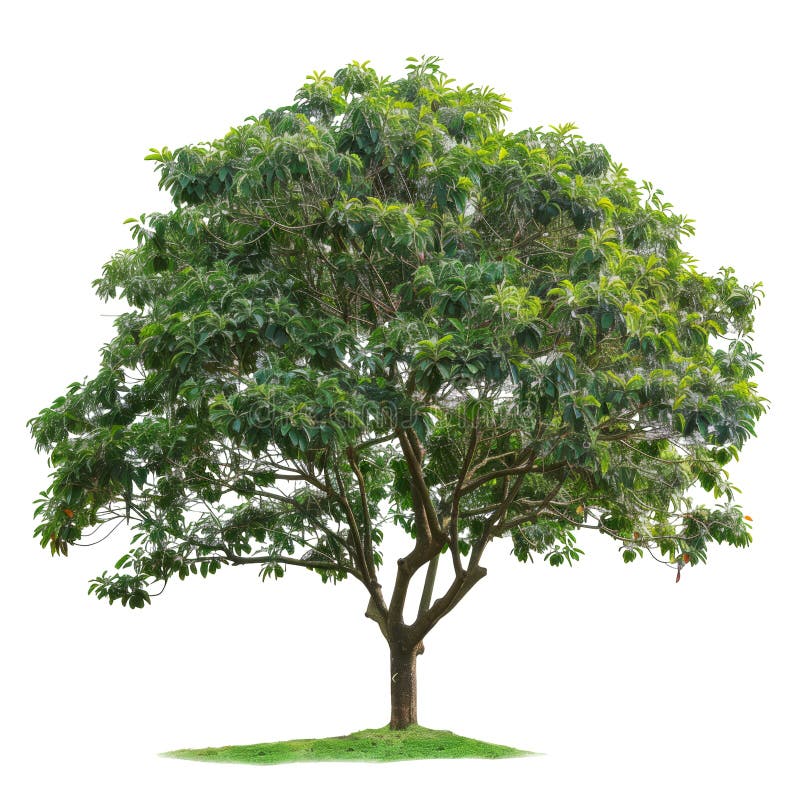 Isolated Tree with Green Leaves on White. a Lush Tree Ideal for ...