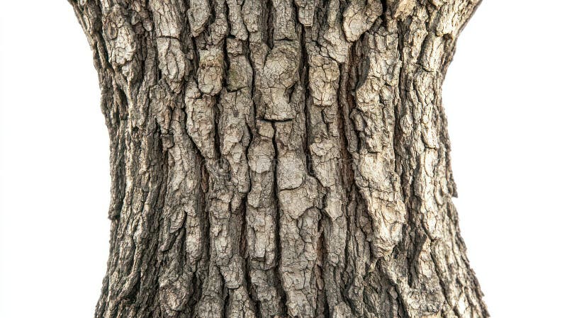 Isolated Tree Trunk Cutout on White Background Stock Illustration ...