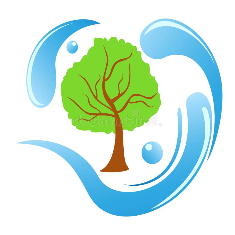 TREE WATER LOGO VECTOR SET 2 Stock Illustration - Illustration of ...