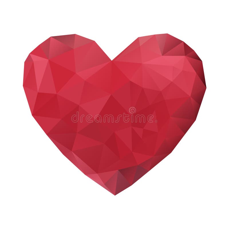 Ä°solated Triangle 3D Heart Vector Stock Vector - Illustration of shape ...