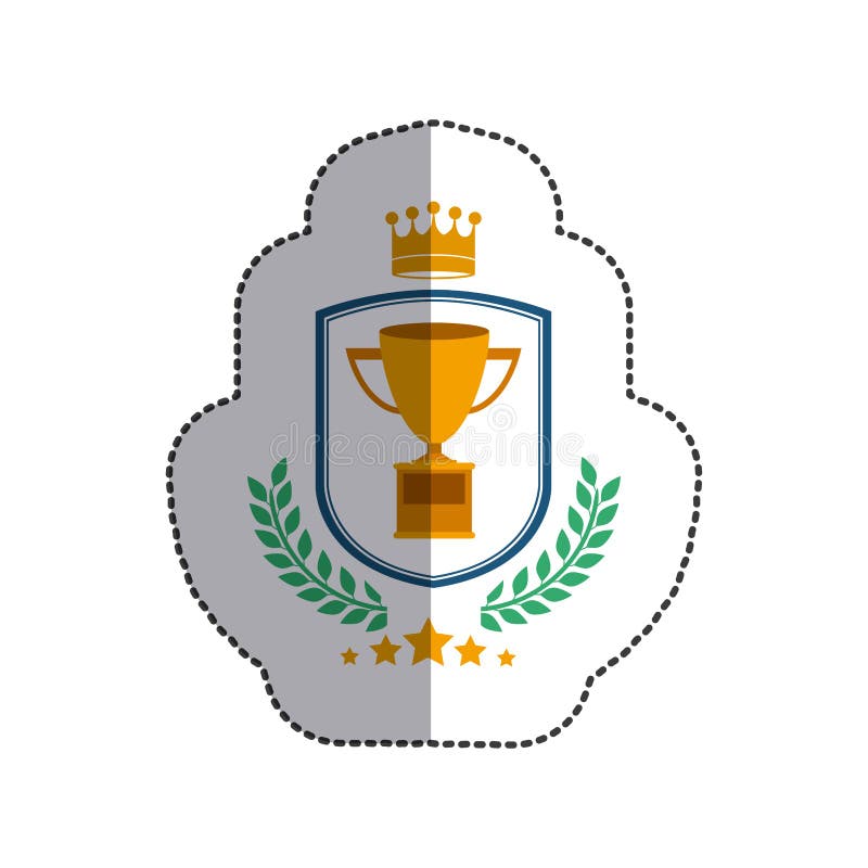 Isolated Trophy Inside Label Design Stock Vector - Illustration of ...