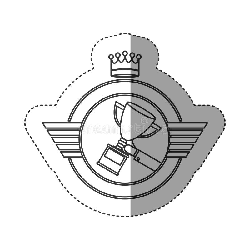 Isolated Trophy Inside Label Design Stock Vector - Illustration of ...