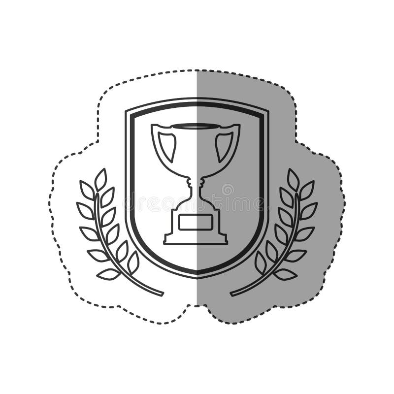 Isolated Trophy Inside Label Design Stock Illustration - Illustration ...