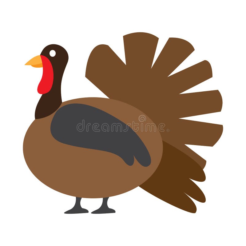 Turkey Icon Black Color Illustration Flat Style Simple Image Stock ...