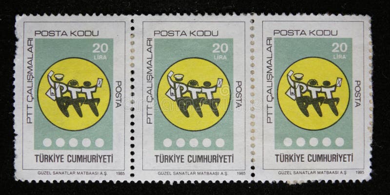 Isolated Turkish Stamp editorial photo. Image of postmark - 383931831