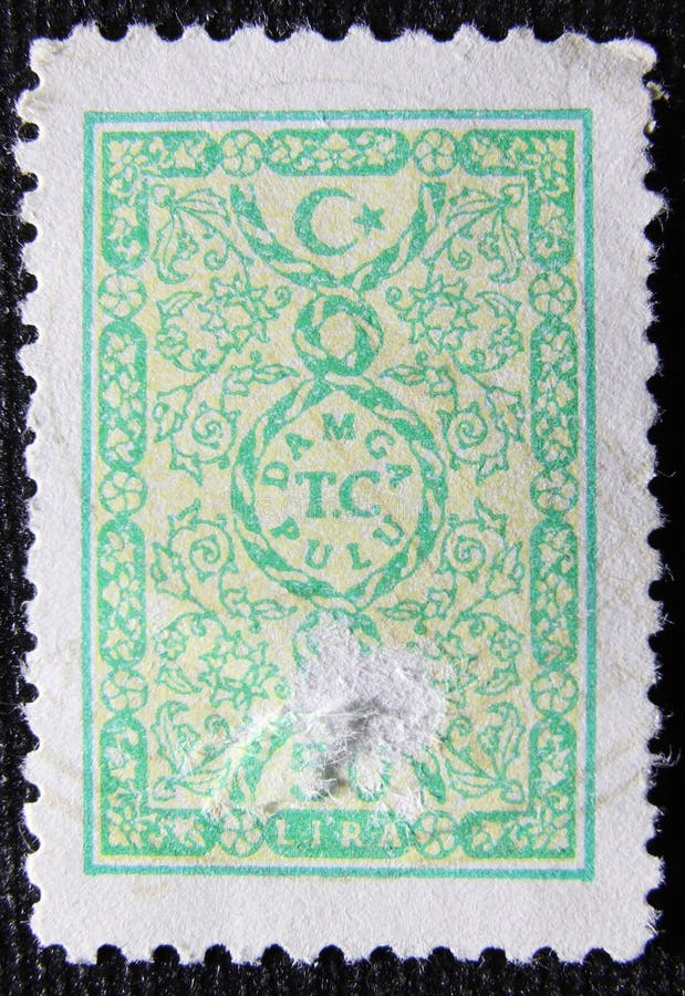 Isolated Turkish Stamp editorial stock photo. Image of paper - 346435283