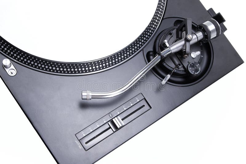 Isolated Turntable With White Vinyl Record Picture. Image: 20014627
