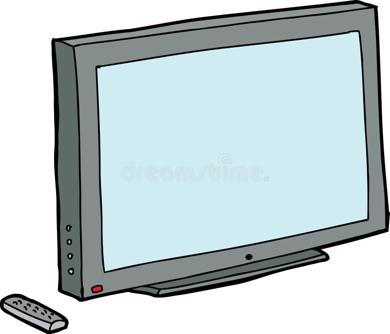 Isolated TV with Remote stock vector. Illustration of blank - 44240052