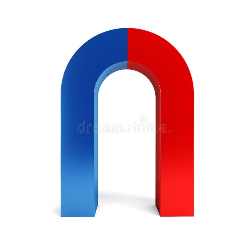 Isolated Two-colored Magnet Stock Illustration - Illustration of ...