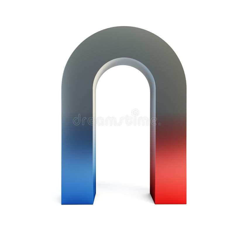 Isolated Two-colored Magnet Stock Illustration - Illustration of ...