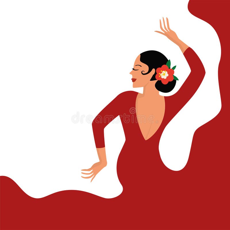Isolated Typical Spanish Flamenco Dancer Vector Stock Vector ...