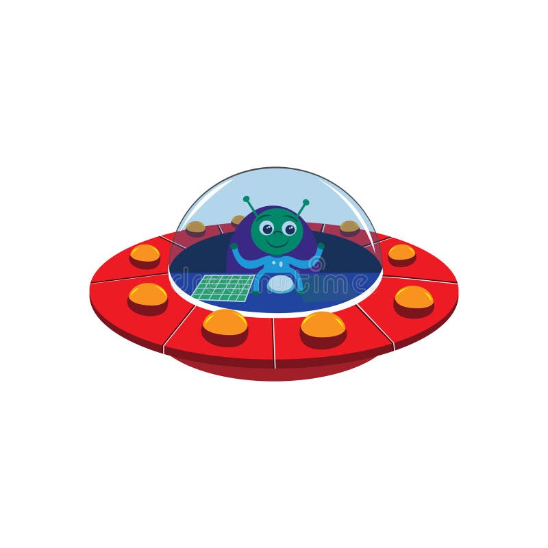 Isolated UFO cartoon stock vector. Illustration of graphic - 209046942