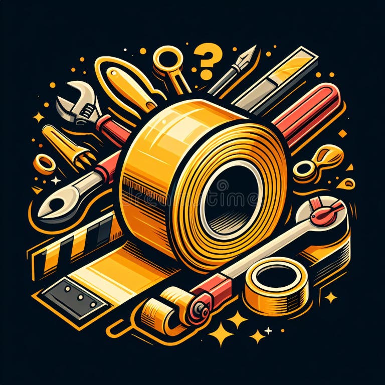 Isolated Under Construction Tape. Vector Illustration Generative Ai for ...