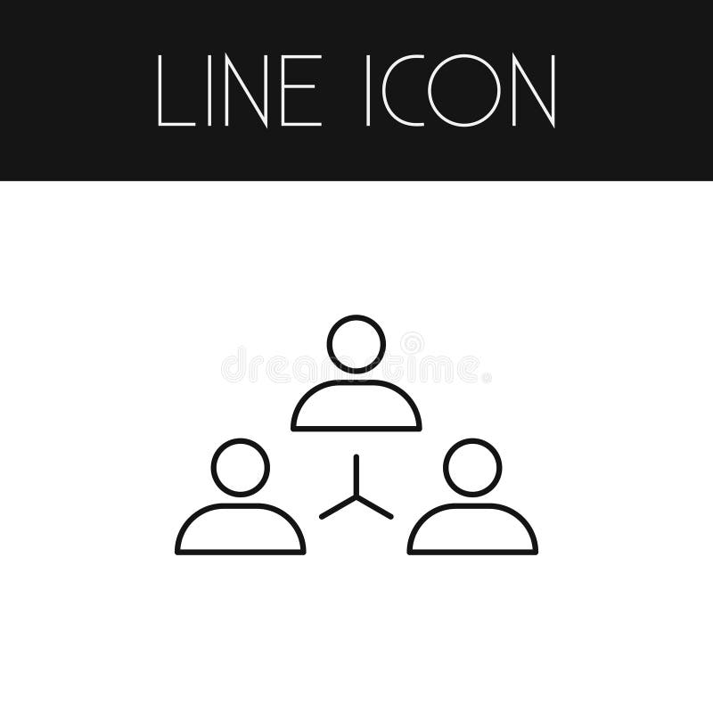 Isolated Hierarchy Outline Structure Vector Element Can Be Used For Hierarchy Structure Model