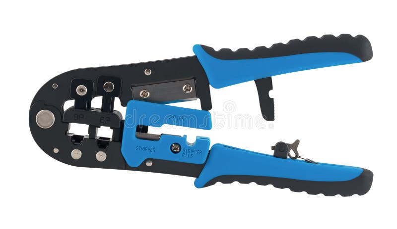 Isolated Universal Crimping Tool. Crimper Stock Image - Image of cat5 ...